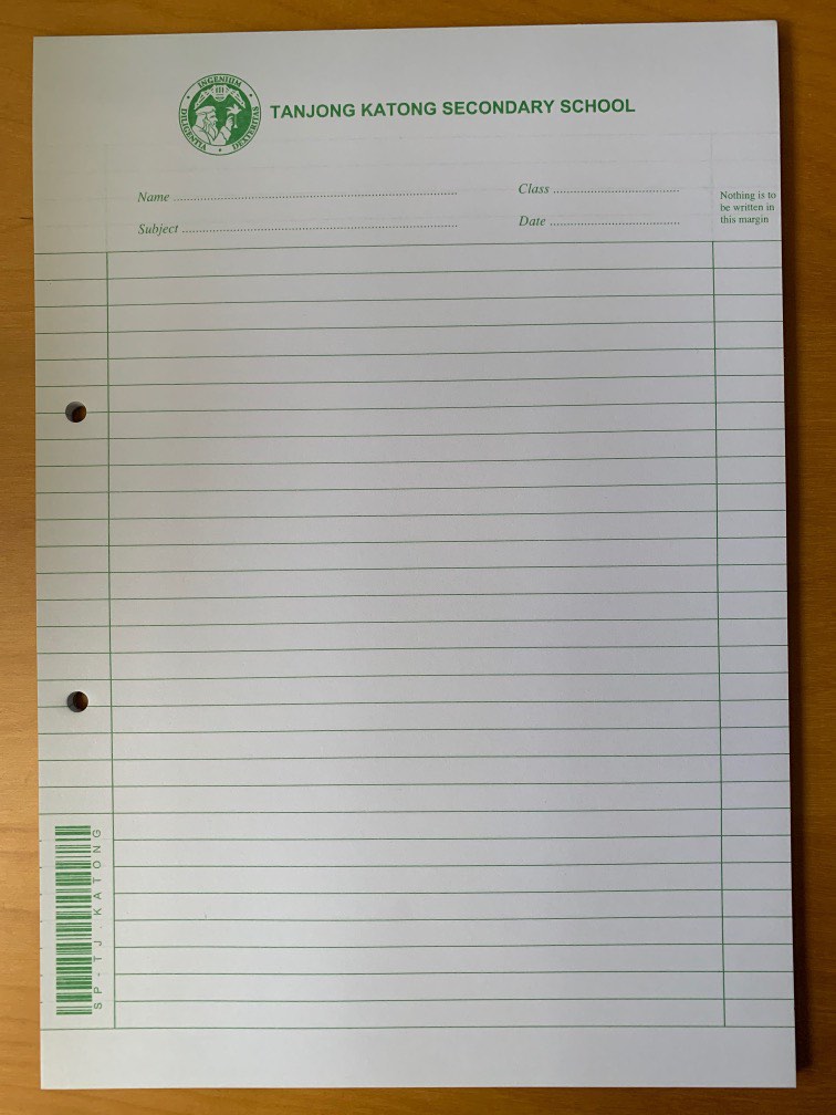 TKSS English foolscap / compo pad, Hobbies & Toys, Stationery & Craft ...