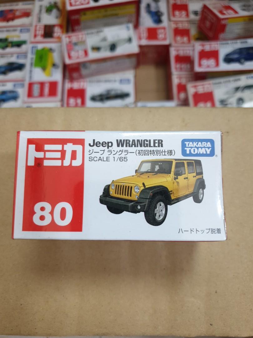 Tomica Jeep Wrangler yellow, Hobbies & Toys, Toys & Games on Carousell