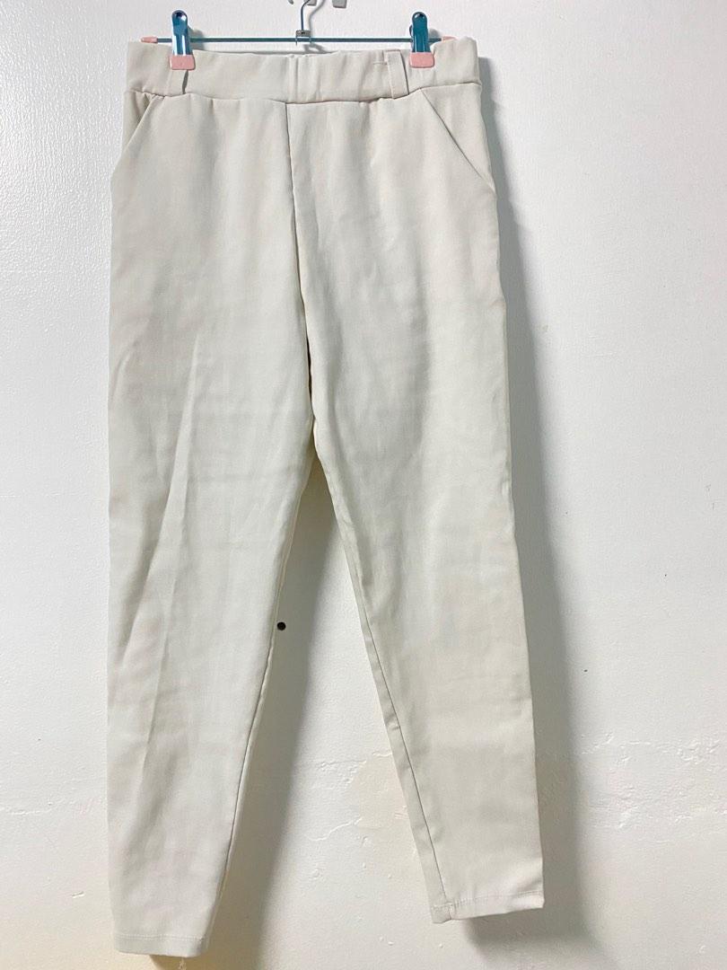 Troser cream color, Women's Fashion, Bottoms, Other Bottoms on Carousell