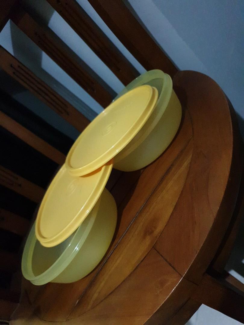 Tupperware yellow containers, Furniture & Home Living, Kitchenware ...