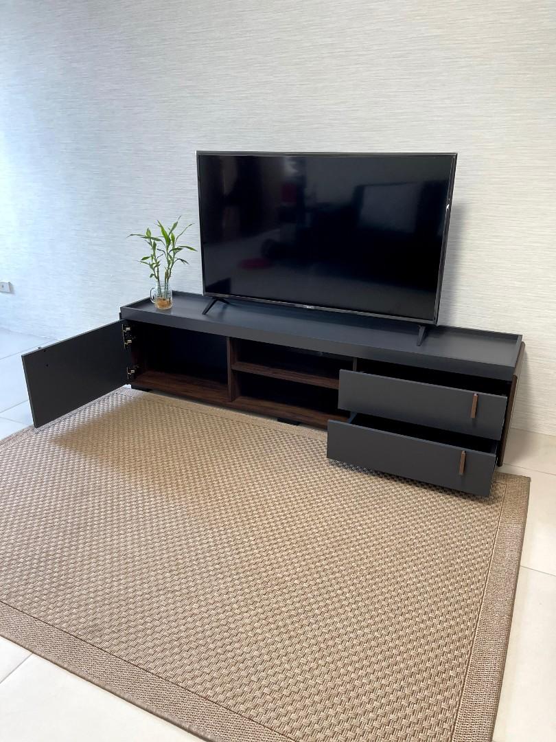 MODERN LOWLINE TV CONSOLE BENCH STORAGE, Furniture & Home Living ...