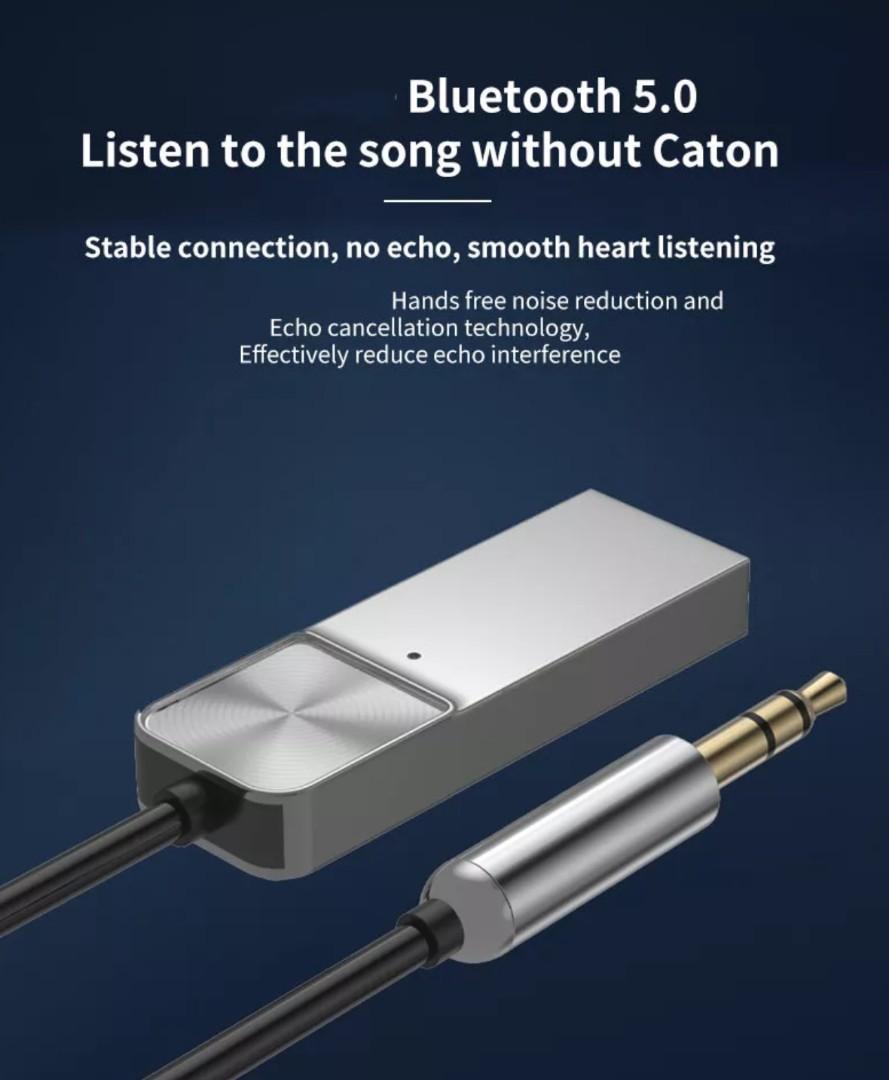 USB 5.0 Bluetooth-Compatible Aux 3.5mm Car, Speaker Stereo Audio Music ...