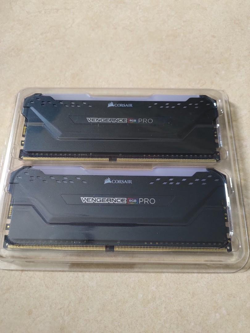 [USED] Corsair Vengeance RGB Pro DDR4 3200MHZ 16GB (8GB x 2), Computers ...