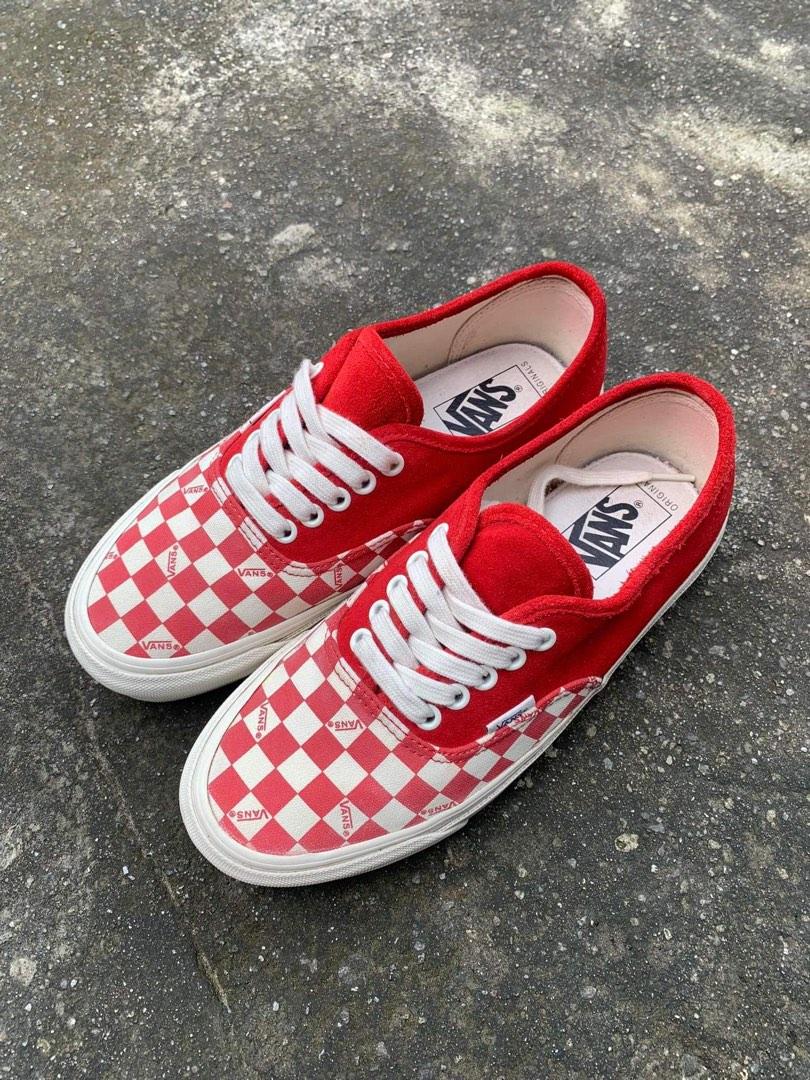 VANS VAULT AUTH CB RED, Men's Fashion, Footwear, Sneakers on Carousell