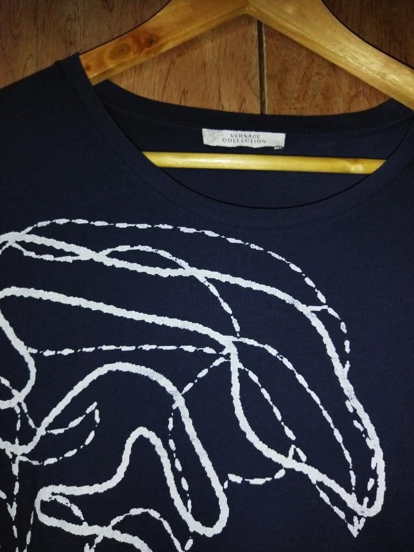 Versace Half Medusa Face Big Logo Shirt, Men's Fashion, Tops & Sets ...