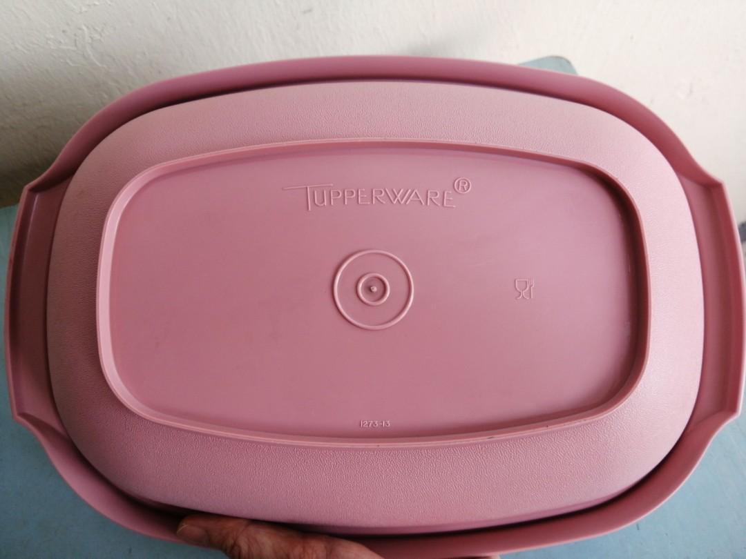 Vintage Pink Tupperware Container Salad Forks and Thermo Cups, Hobbies ...