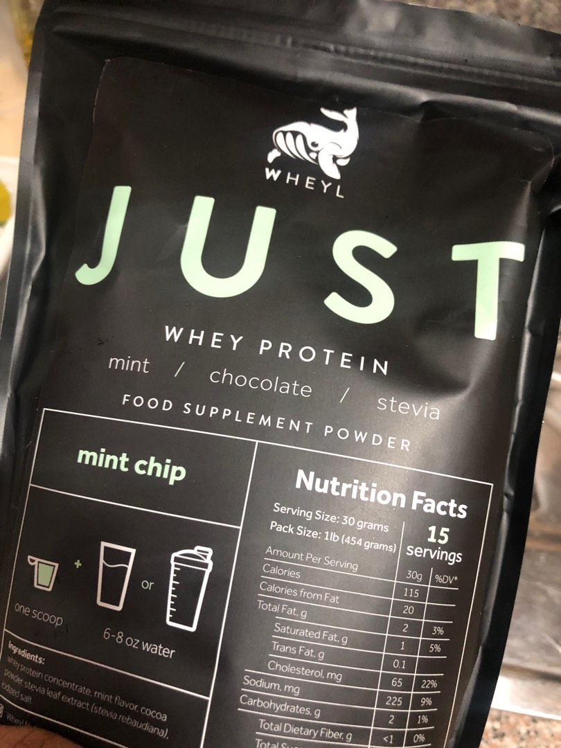 WHEYL JUST PROTEIN MINT CHIP, Health & Nutrition, Health Supplements ...