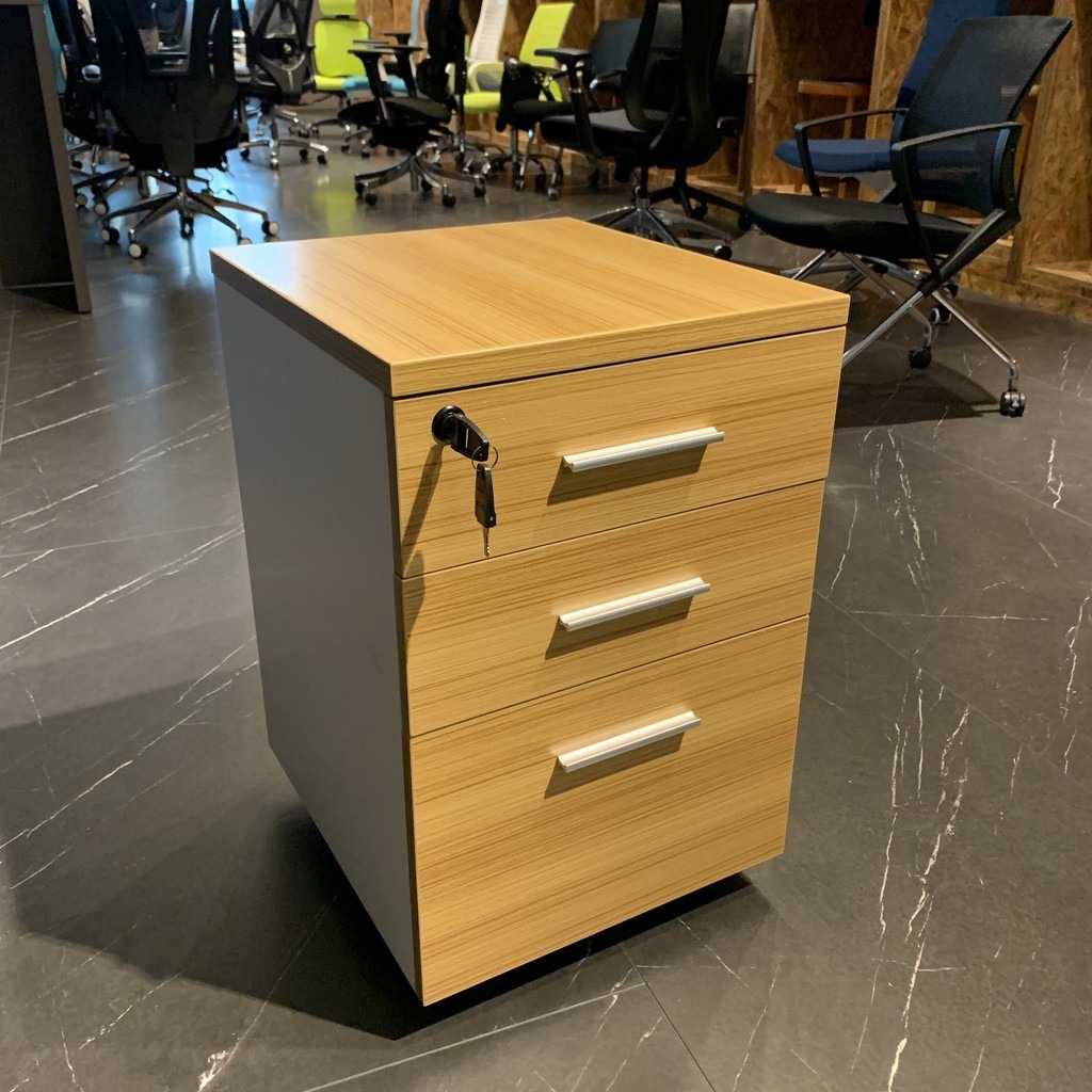 Wooden Lockable Mobile Pedestal Storage Cabinet Side Cabinet, Furniture ...