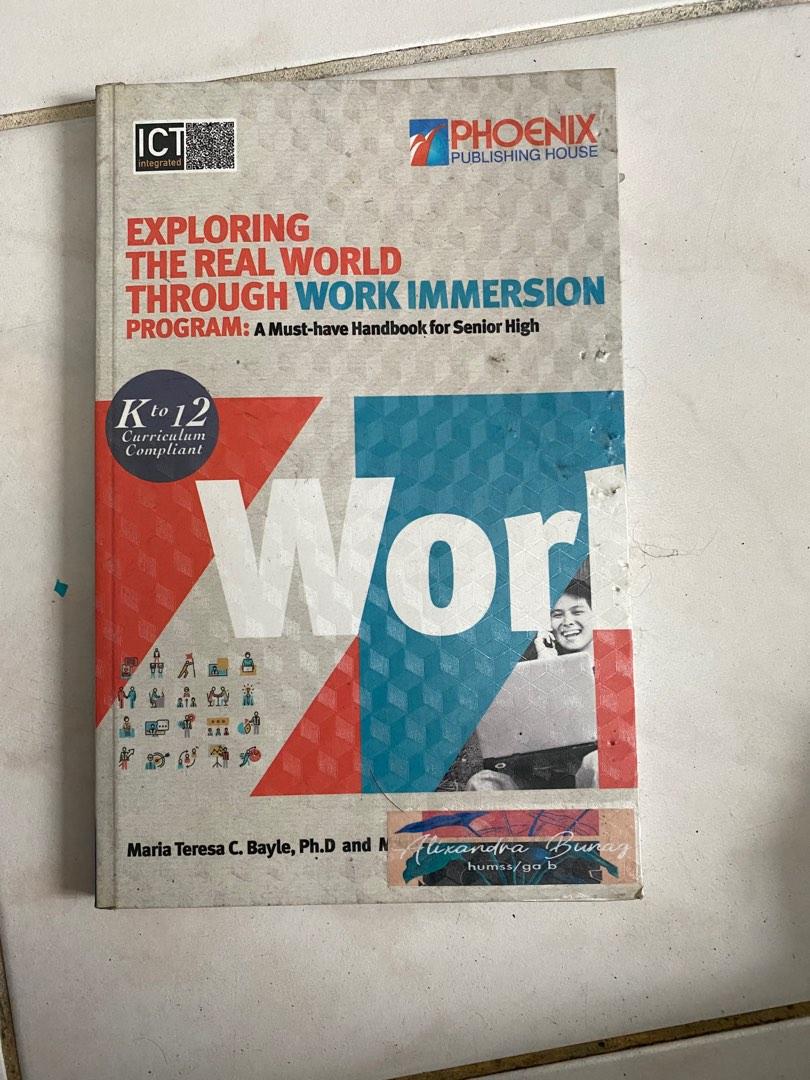 Work Immersion Book, Hobbies & Toys, Books & Magazines, Textbooks on ...