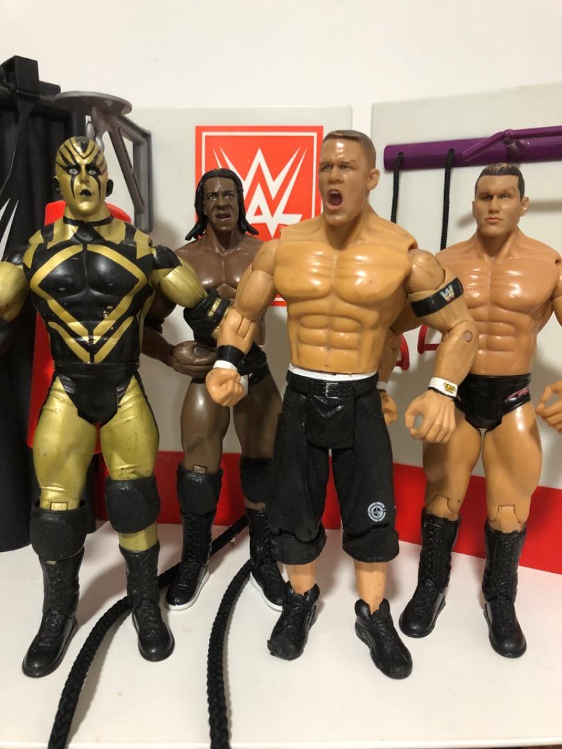 Wwe Jakks Goldust, Booker T, John Cena & Randy Orton, Hobbies & Toys, Toys & Games on Carousell