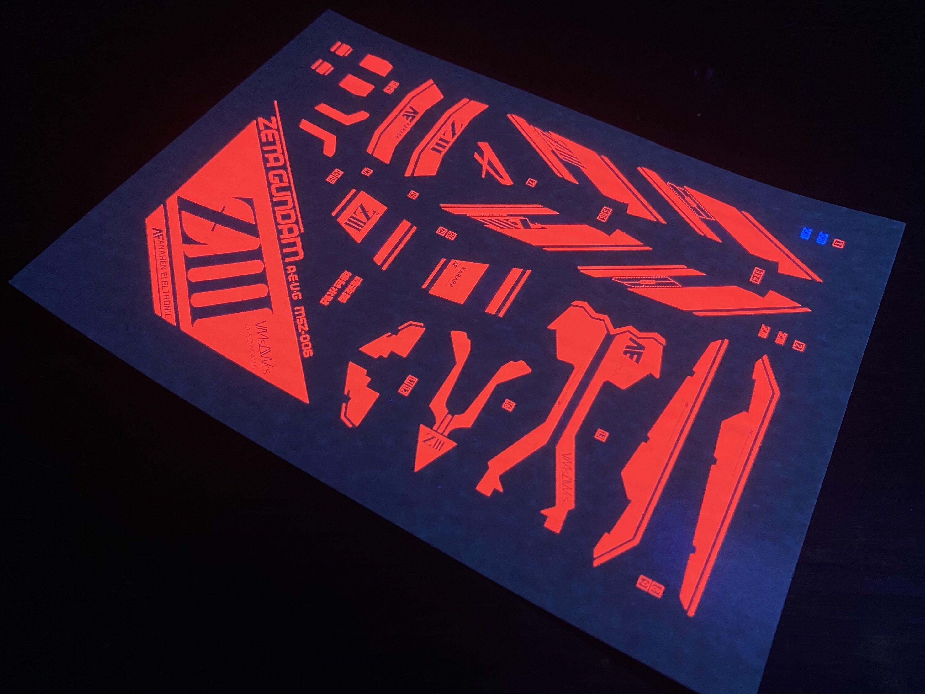 [XY] RG Zeta III Gundam Fluorescent Waterslide Decal 1/144 by Xueyan ...