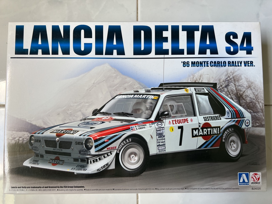 1/24 Scale Aoshima Beemax Model Car Lancia Delta S4 '86 Monte Carlo ...