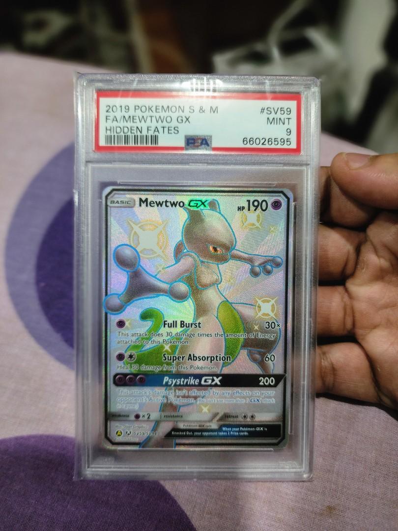 2019 HIDDEN FATES MEWTWO GX FULL ART SHINY PSA 9, Hobbies & Toys, Toys ...