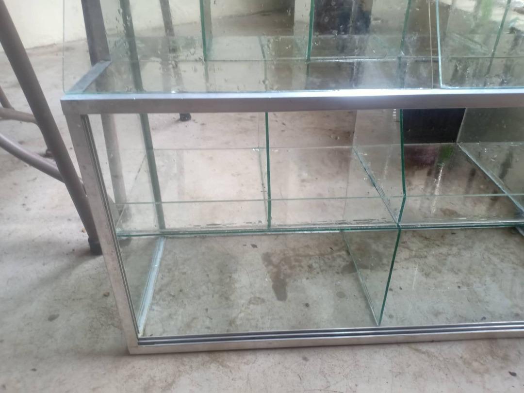 2-layer Glass cabinet with candy rack, Furniture & Home Living ...