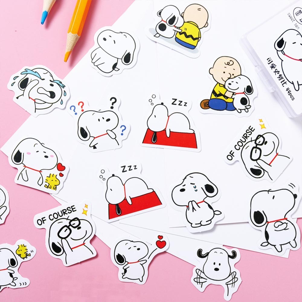 44 snoopy stickers, dog stickers for charlie brown snoopy planner ...