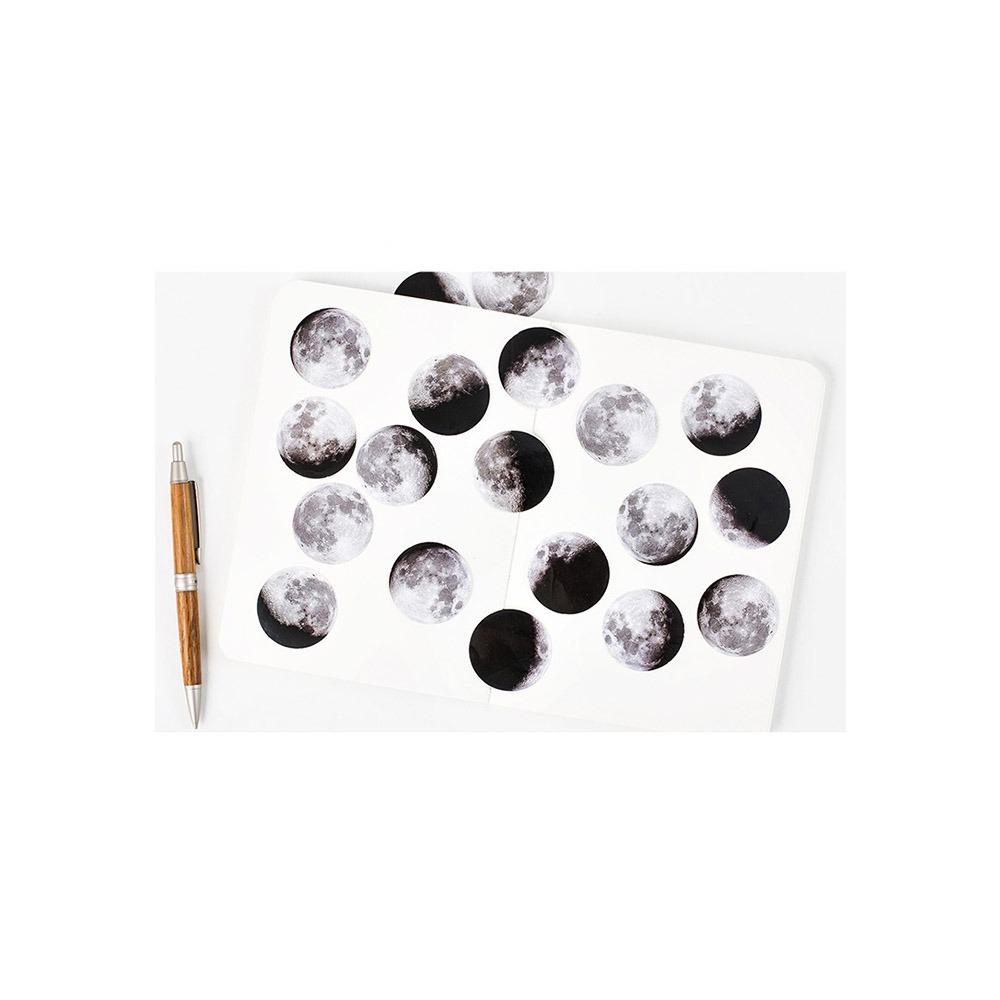45 moon phase space stickers, full moon stickers, crescent moon mini ...