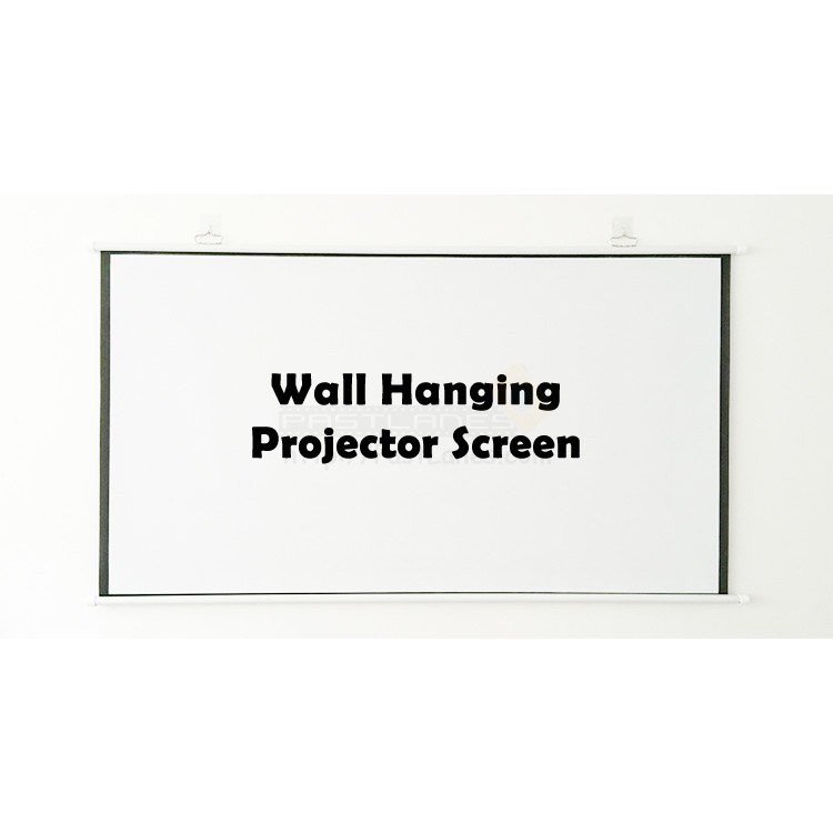 60" Wall Mount Hanging Projector Screen For Movie, Netflix, Youtube ...