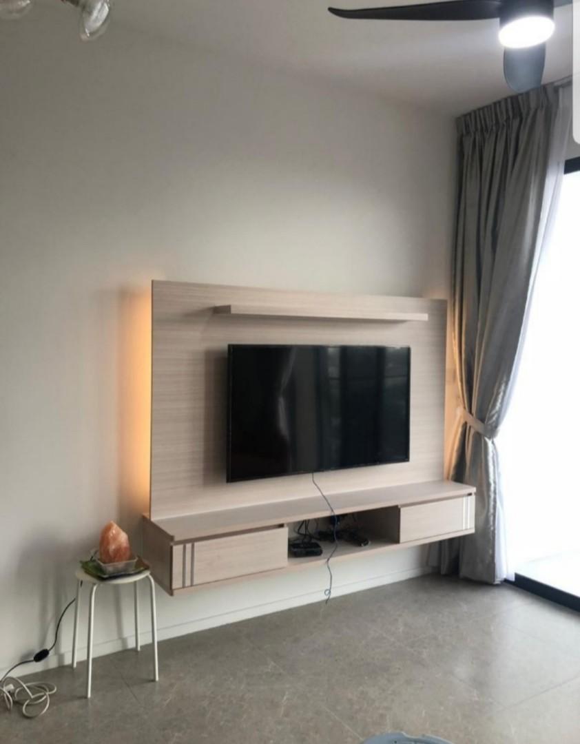 6ft Wall feature Tv console, Furniture & Home Living, Furniture, Other ...