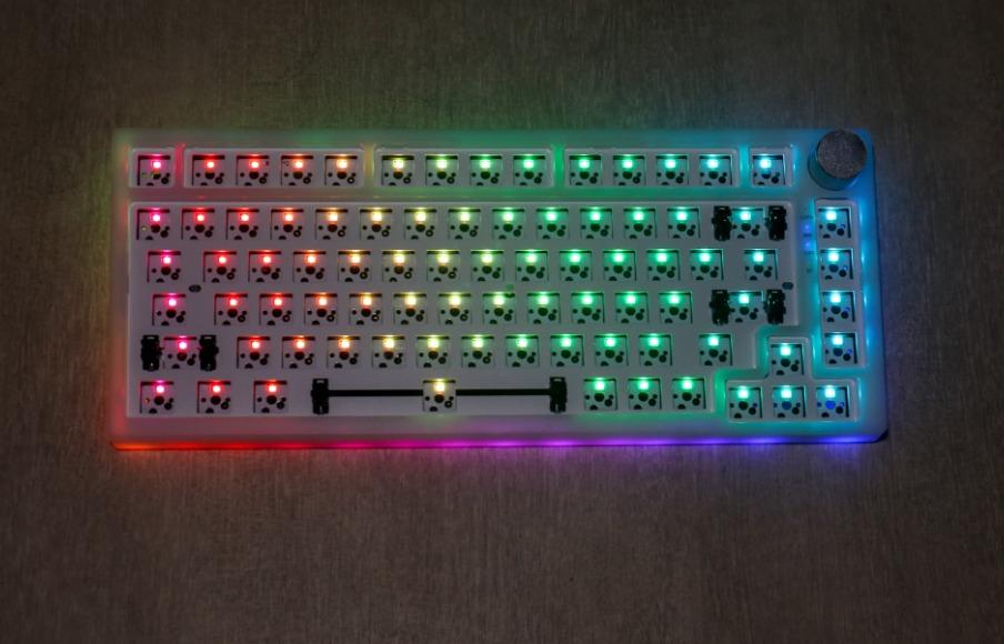 Premium 75% IK75 wireless RGB transparent custom mechanical keyboard ...