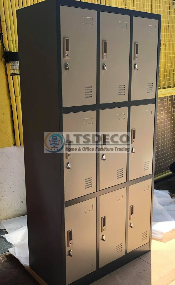 9door two tone steel locker office partition and furniture, Furniture ...