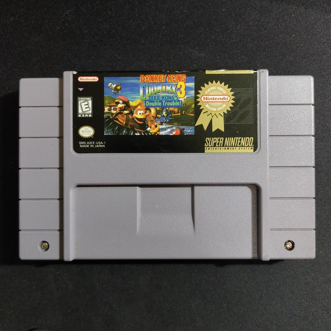 美版超任 SNES SFC Donkey Kong Country 3, 電子遊戲, 電子遊戲, Nintendo 任天堂 - Carousell