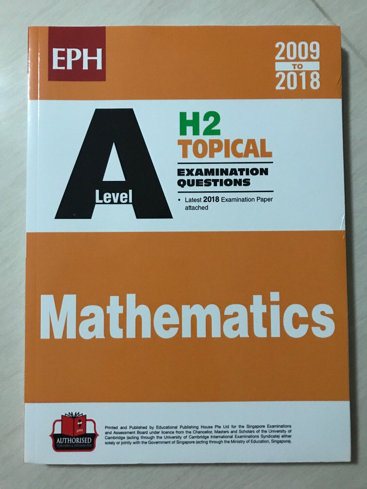 A level (H2) maths exam questions and Answers, Hobbies & Toys, Books ...