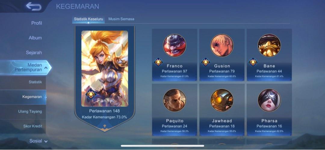 Acc MLBB for sell, Hobbies & Toys, Toys & Games on Carousell