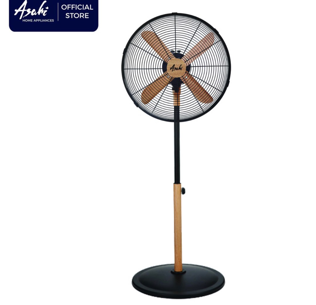 Asahi XF 6077 Retro Wooden 16" Stand Fan, Furniture & Home Living ...