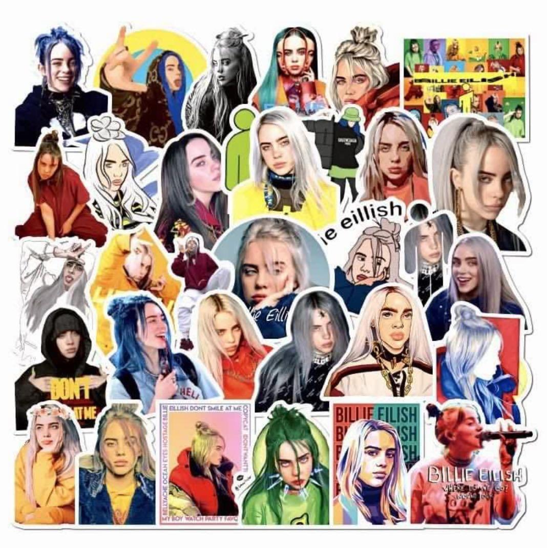 (Stickers) 25pc Billie Eilish Happier Than Ever Bad Guy American Singer ...