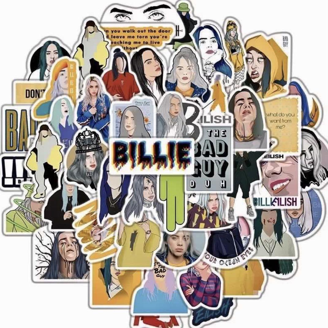 (Stickers) 25pc Billie Eilish Happier Than Ever Bad Guy American Singer ...