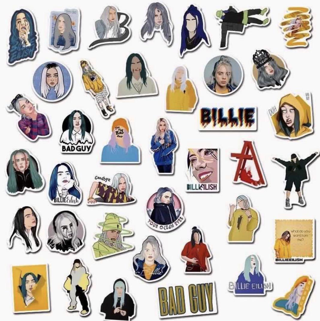 (Stickers) 25pc Billie Eilish Happier Than Ever Bad Guy American Singer ...