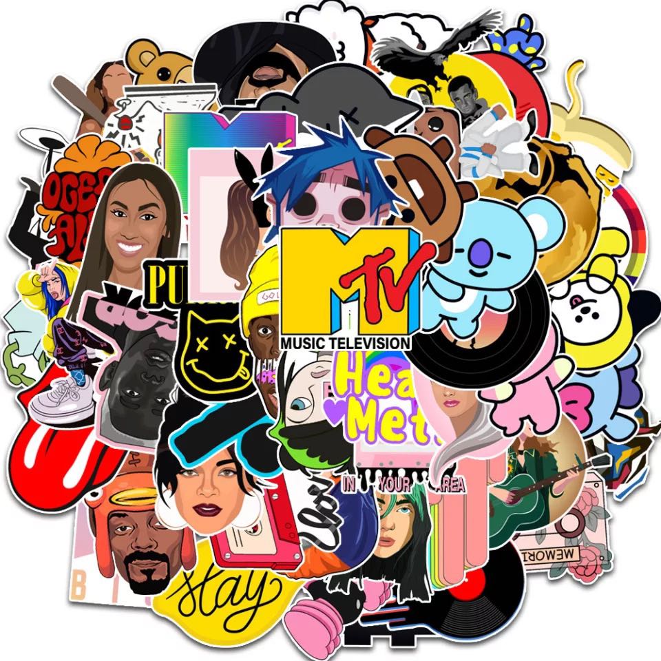 (Stickers) Pop Culture Music Artists Art MTV Maroon Five Billie Snoop ...