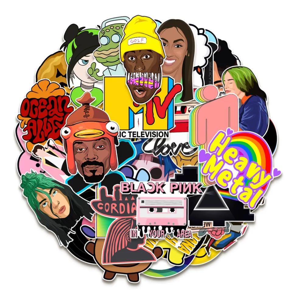 (Stickers) Pop Culture Music Artists Art MTV Maroon Five Billie Snoop ...