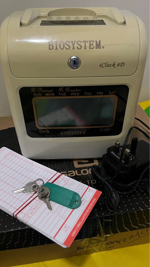 Biosystem iClock 4D Time Recorder, Computers & Tech, Office & Business ...
