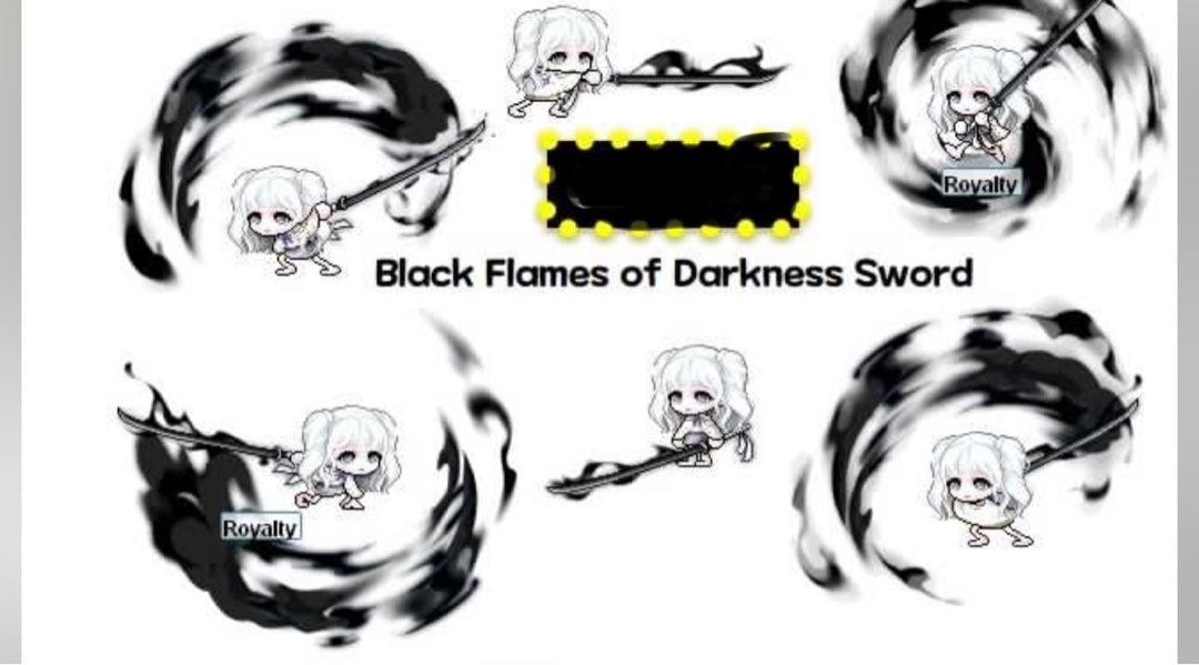 Black flames of darkness sword Maplestory, Video Gaming, Gaming ...