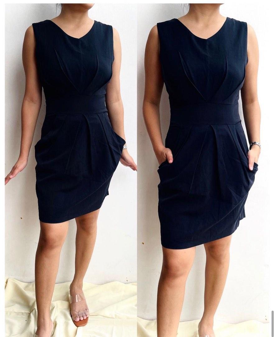 Black smart casual dress, Women's Fashion, Dresses & Sets, Dresses on ...