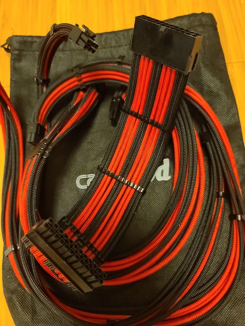 Cable mod PC cables for corsair PSU, 電腦＆科技, 電腦周邊及配件, 電腦線、轉接線及轉換器 ...