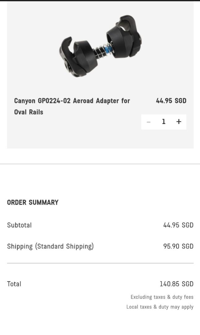 Canyon adapter for oval rails GP0224-02, Sports Equipment, Bicycles ...