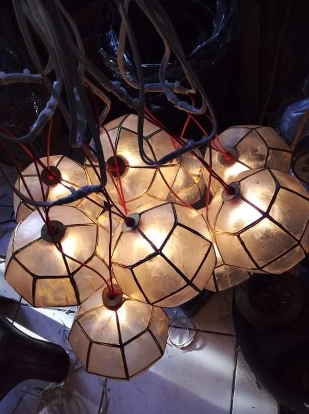 Capiz balls lantern, Furniture & Home Living, Lighting & Fans, Lighting ...