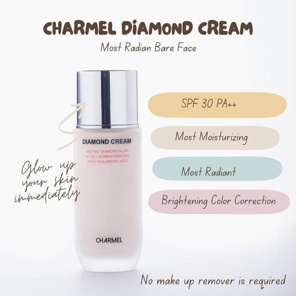 Charmel Diamond Cream 100ml 钻石霜 Makeup Base Free Gifts SPF30PA+, Beauty & Personal Care, Face ...