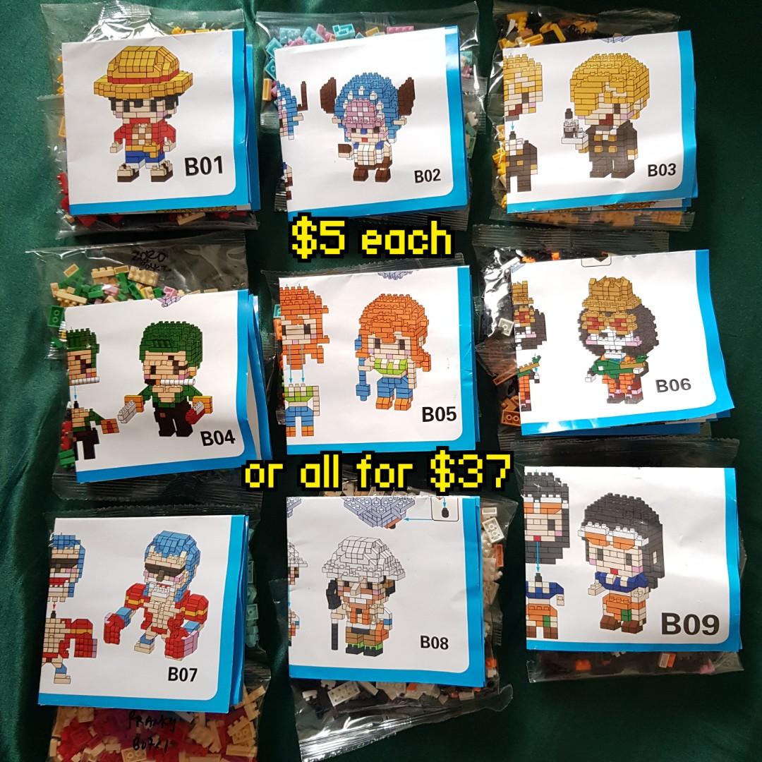 Nanoblock/ Building Block/ Connection Block (One Piece, Kaws, Marvel ...