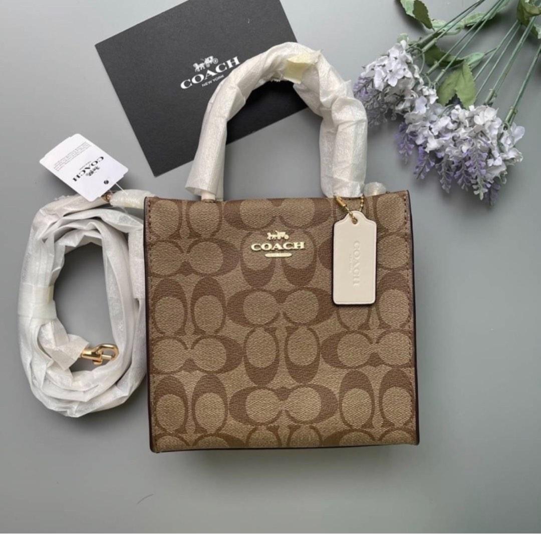 COACH 5693 Coach MINI CALLY CROSSBODY IN COLORBLOCK SIGNATURE CANVAS ...