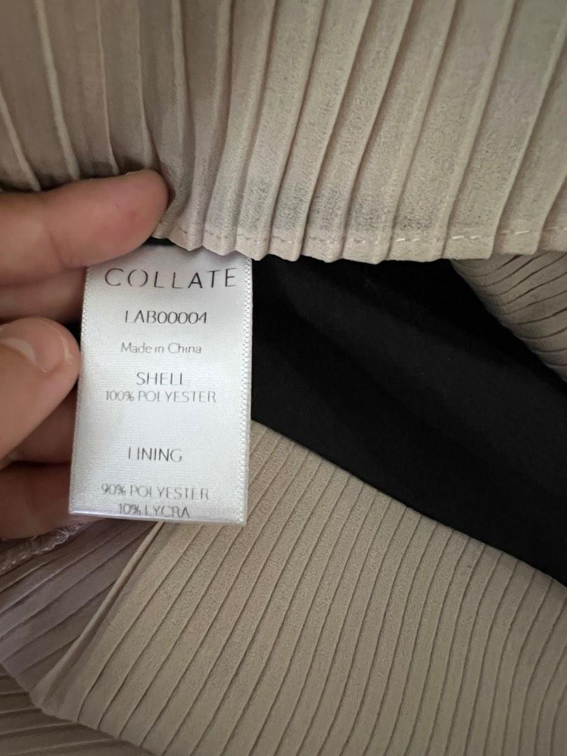 Collate the Label Pleated Hem Layered Black dress, Women's Fashion ...