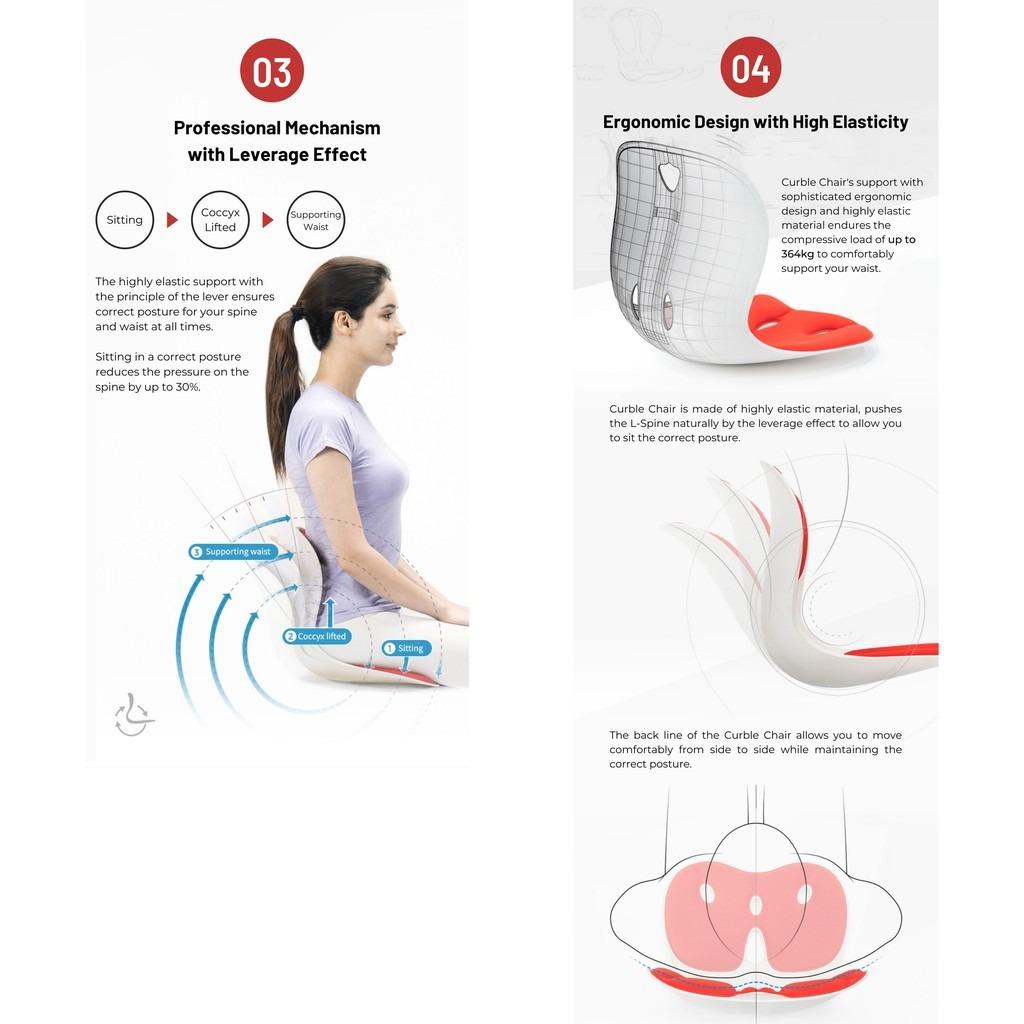 Curble Posture Correction Chair (Wider) │ Ergonomic Design │ Lumbar Support, Furniture & Home ...