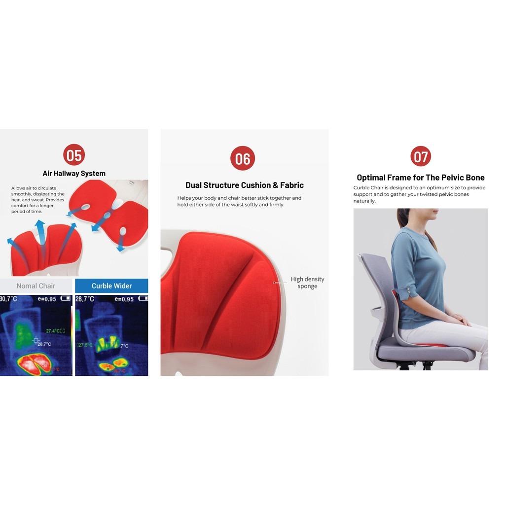 Curble Posture Correction Chair (Wider) │ Ergonomic Design │ Lumbar ...