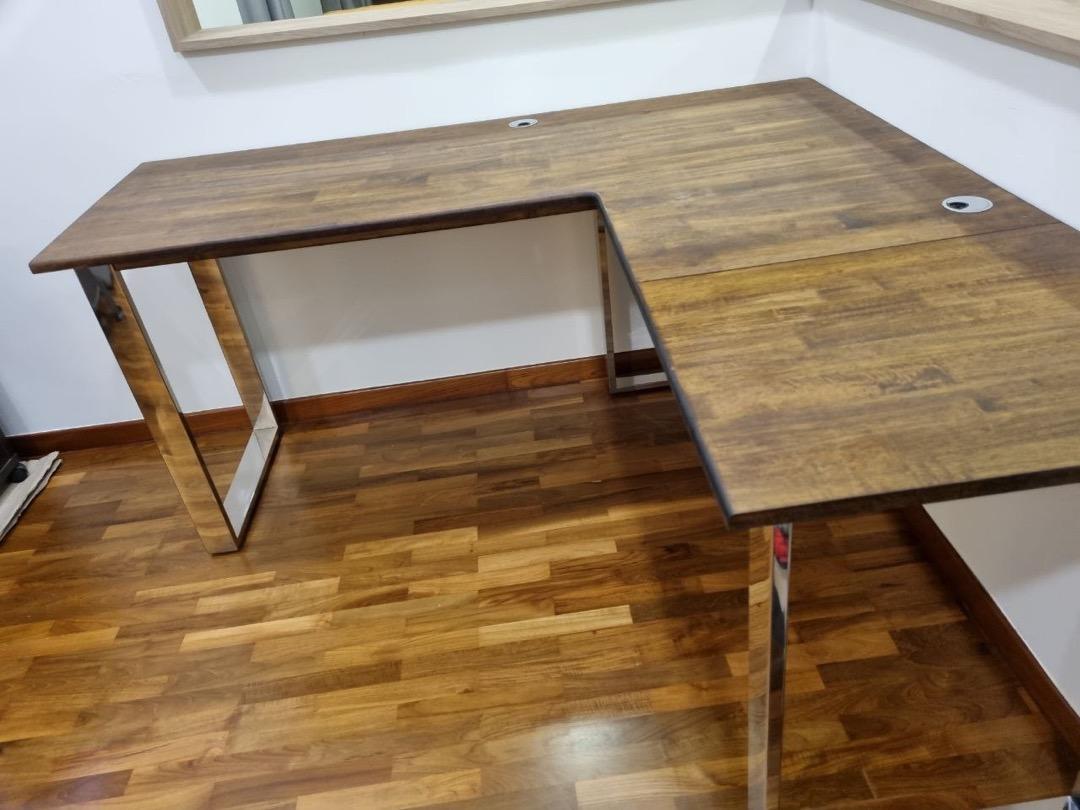 Custom L Shape Desk Table (Any Size) Made To Order - Fixed Height Desk ...