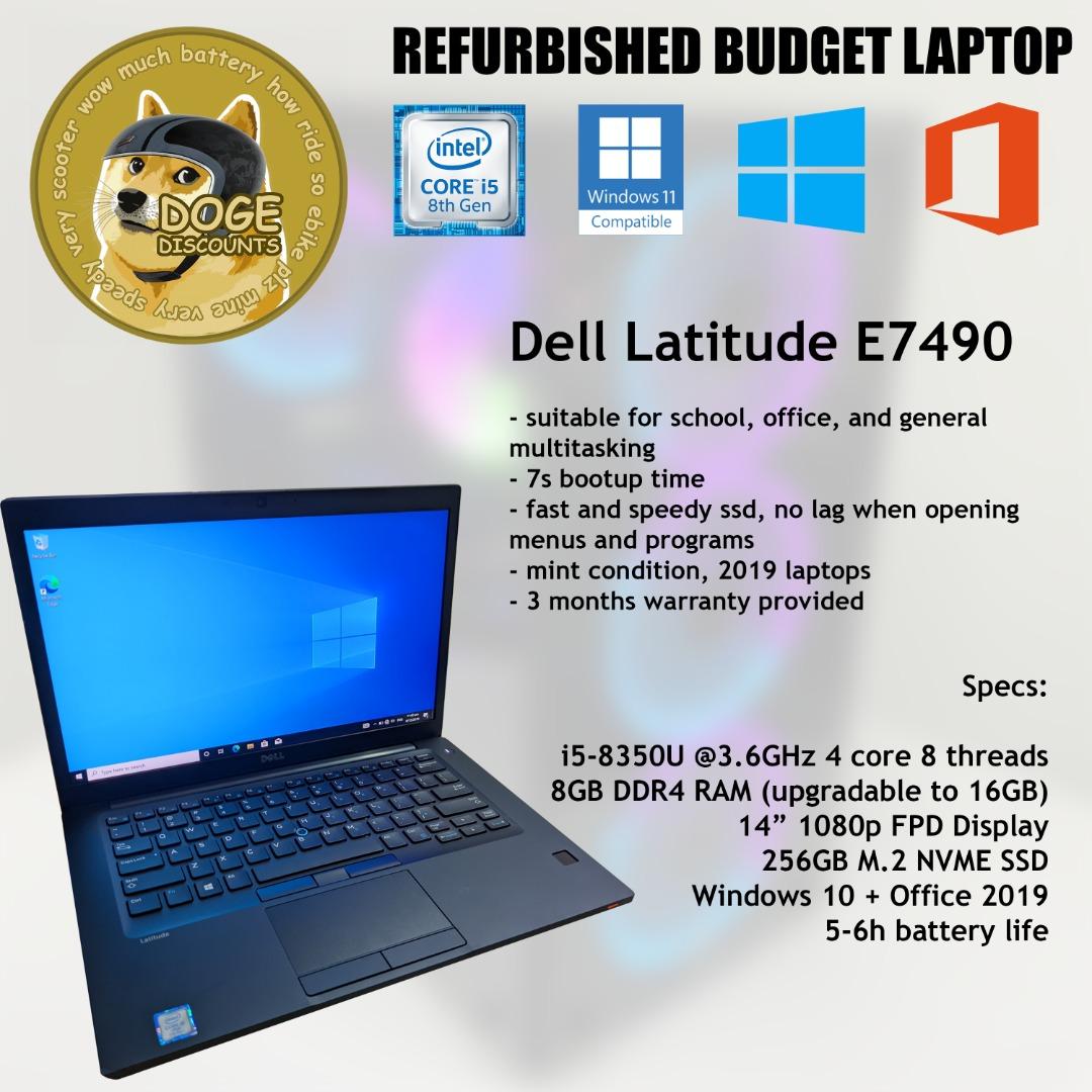 Dell Latitude 7490 14" FHD Display Intel i5 8350u 8GB Ram 256gb SSD ...