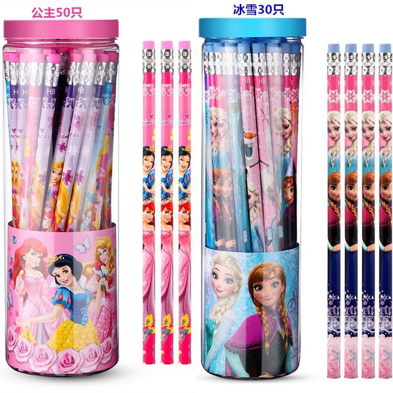Disney Frozen Princess elsa sofia mickey marvel pencils stationary HB ...