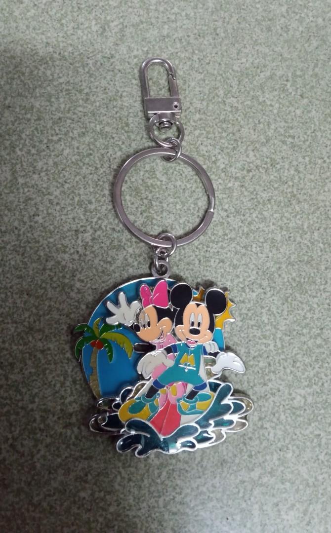 Disney Hong Kong Disneyland Mickey & Minnie Mouse Metal Keychain ...