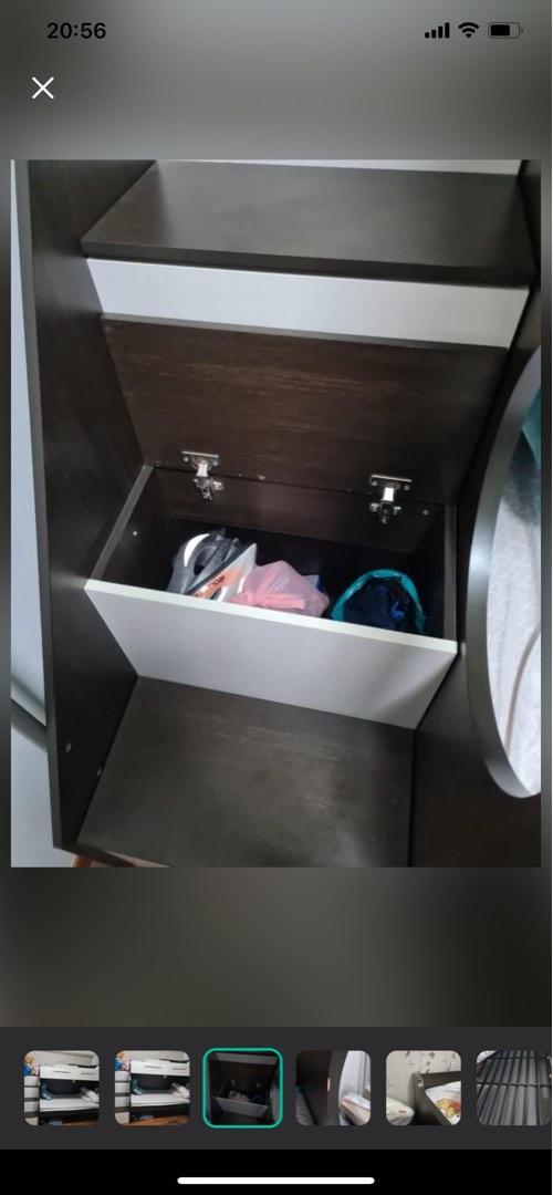 Double decker bed with pull out and storage stairs and pull out ...